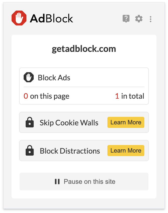 Disable AdBlock (and how to enable again) – AdBlock