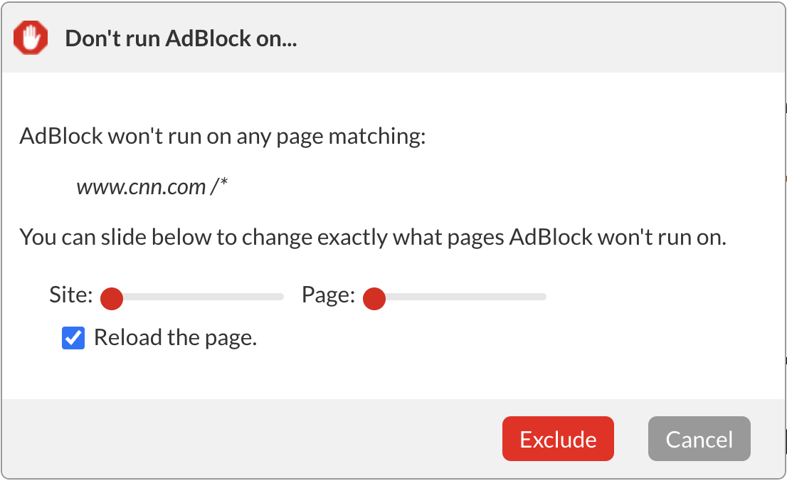 Advanced pause options – AdBlock