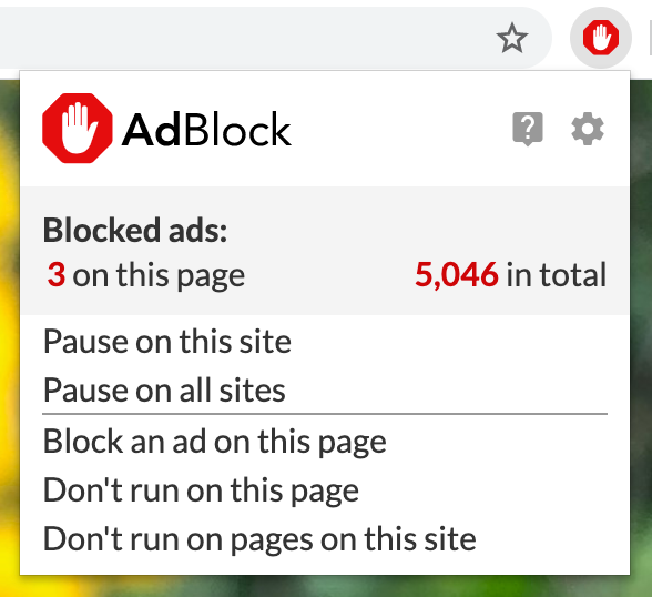 How do I hide or show the number of blocked ads on the AdBlock icon ...